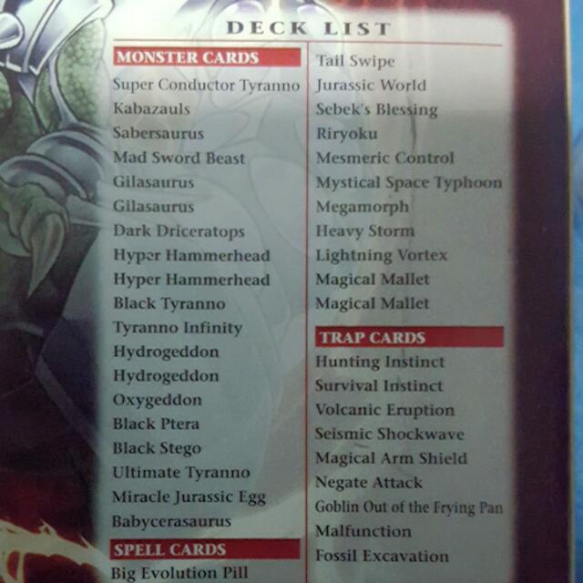Yugioh TCG : Dinosaur's Rage Structure Deck, Hobbies & Toys, Toys ...