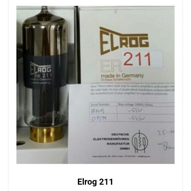 Tubes - Elrog 211, Audio, Other Audio Equipment on Carousell
