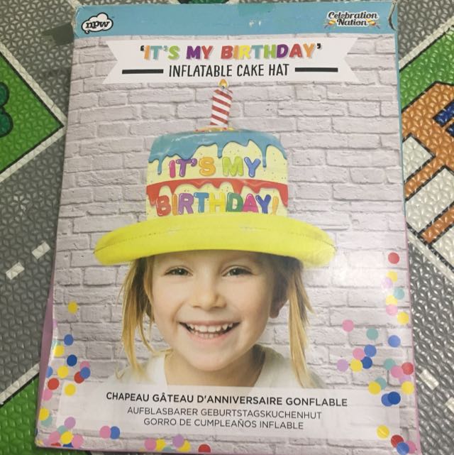 Happy Birthday Inflatable Cake Hat, Hobbies & Toys, Stationery & Craft ...