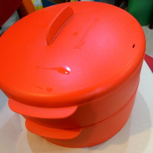Tupperware Red Two Tier Cook Steamer, TV & Home Appliances, Kitchen ...