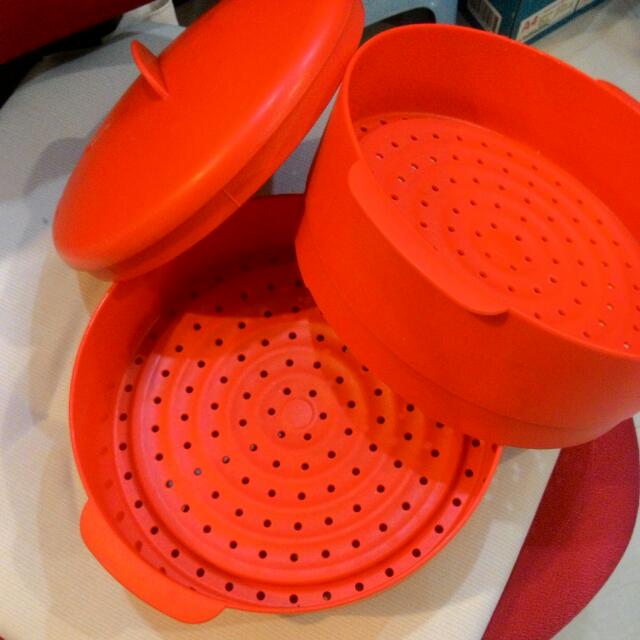 Tupperware Red Two Tier Cook Steamer, TV & Home Appliances, Kitchen ...
