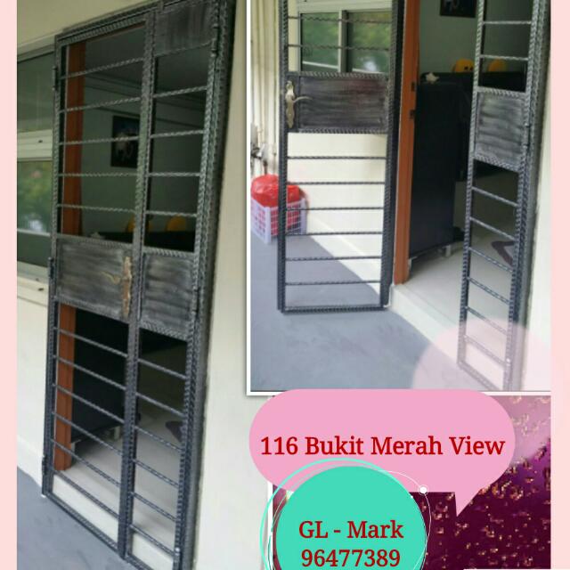Wrought Iron Gate for HDB, Furniture & Home Living, Home Decor, Other ...