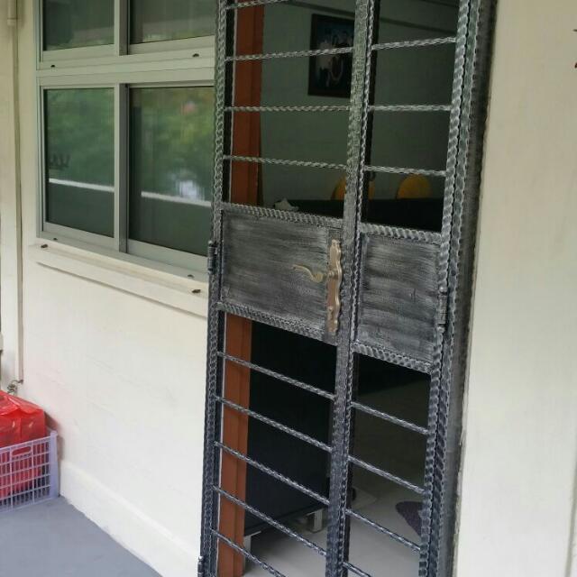 Wrought Iron Gate for HDB, Furniture & Home Living, Home Decor, Other ...