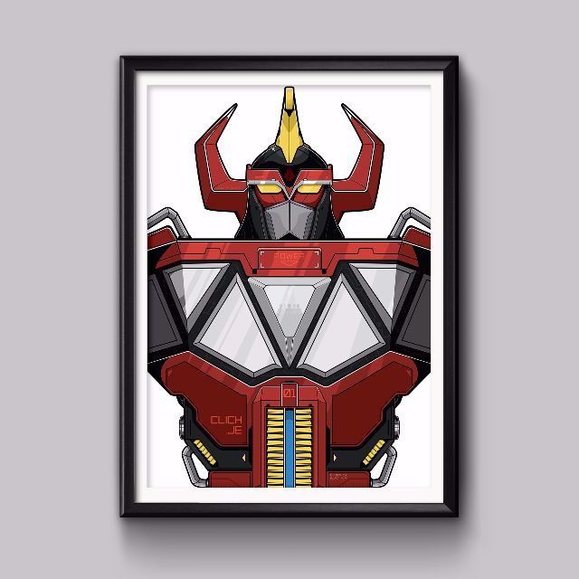 DINOZORD POWER RANGER POSTER, Hobbies & Toys, Toys & Games on Carousell