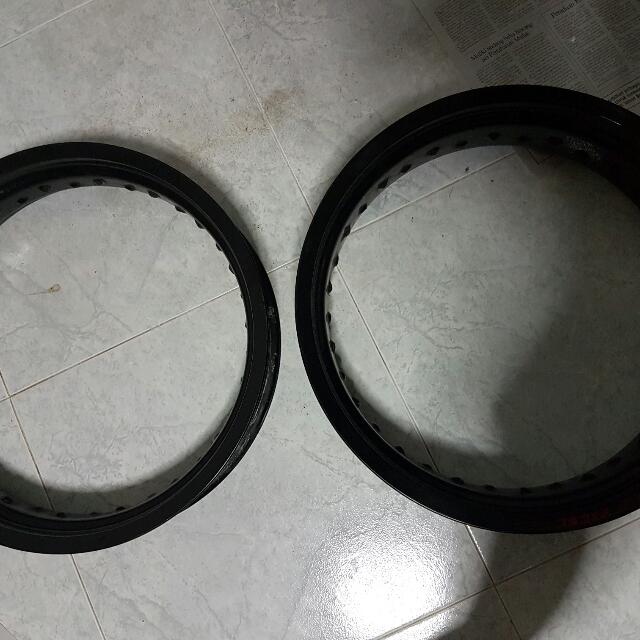 Excel motard rims only, Car Accessories on Carousell