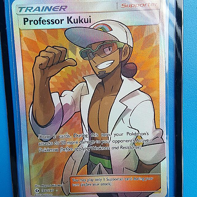 Pokemon Sun Moon Professor Kukui Full Art, Hobbies & Toys, Toys & Games ...