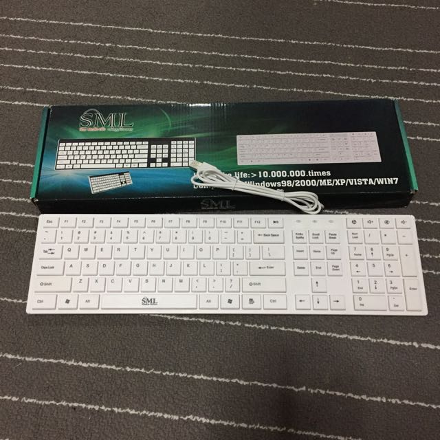 WIRED KEYBOARD BN White in color, Computers & Tech, Parts & Accessories ...
