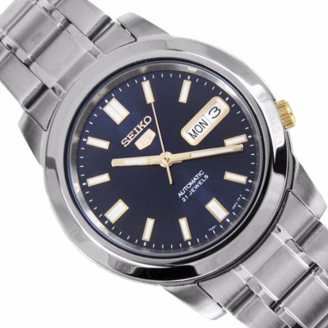 Brand New Seiko 5 Automatic Day Date 100% Original Analog Blue Dial ...