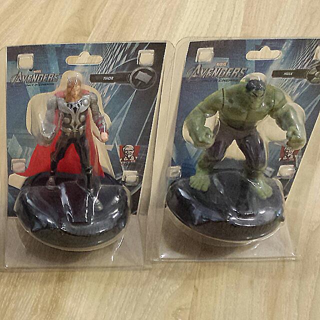 Kfc Avengers Set Captain America Hulk Iron Man Thor, Hobbies & Toys ...