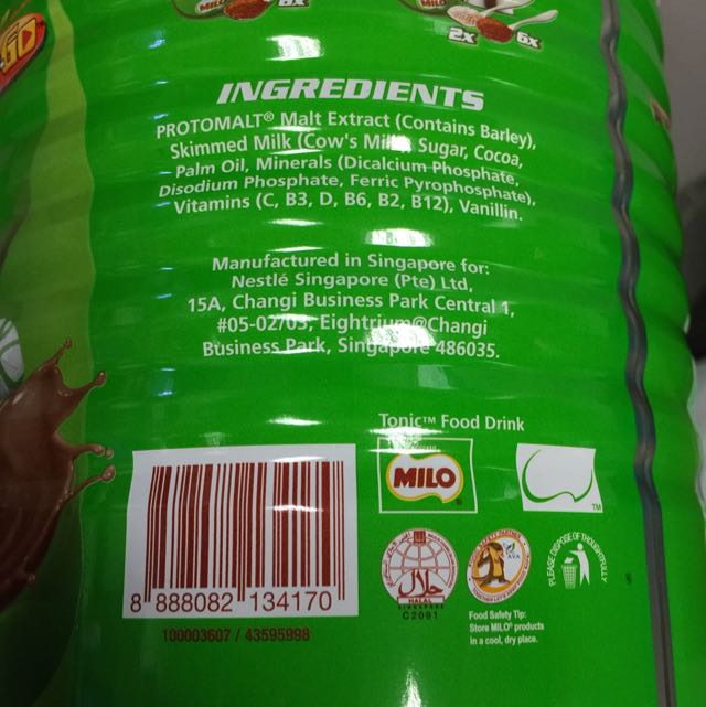 Milo 1.8kg Tin (Singapore), Food & Drinks, Packaged & Instant Food on ...