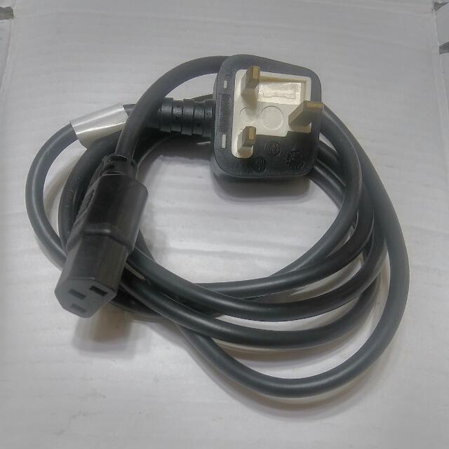 3 Pin Plug Wire Cable, Computers & Tech, Parts & Accessories, Cables ...