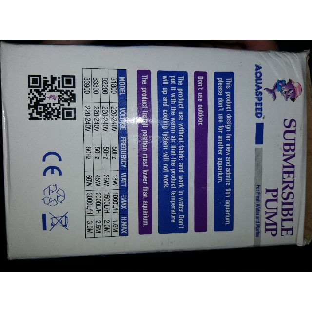 Aquaspeed B3300 submersible pump, Everything Else on Carousell
