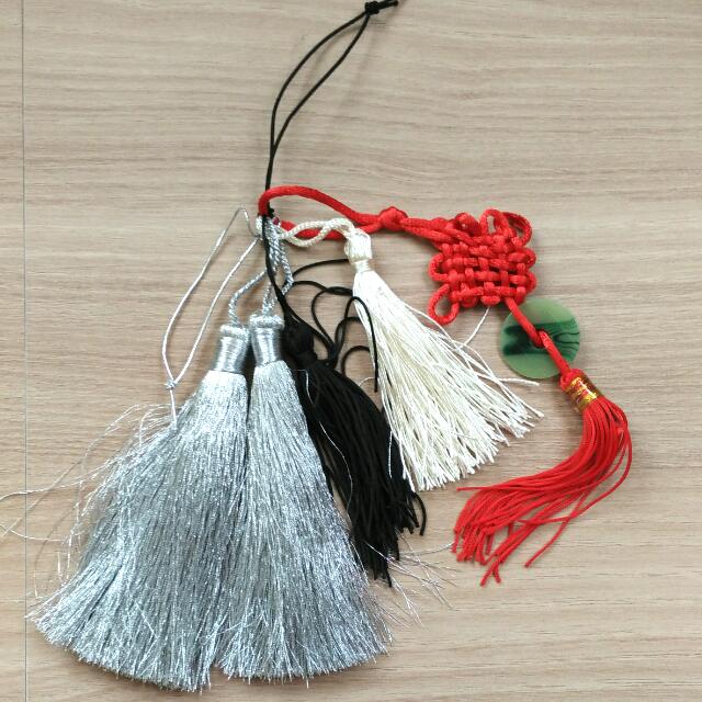 Assorted Art Craft String Frails | Red Black Silver Off White, Hobbies ...