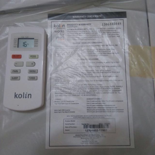 Kolin KAG 100DRE Window Type Aircon, Babies & Kids, Baby Nursery & Kids ...