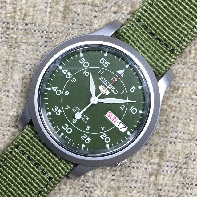 Seiko 5 Automatic Military Watch SNK805K2 SNK805 (case size 37mm) Green ...