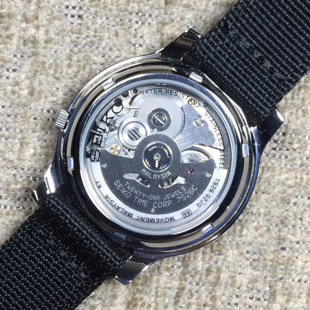 Seiko 5 Automatic Military Watch SNK809K2 SNK809 (case size 37mm) Black ...