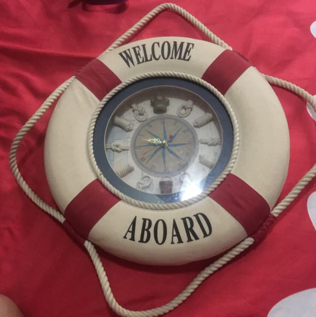 Welcome Aboard Wall Clock, Hobbies & Toys, Memorabilia & Collectibles ...