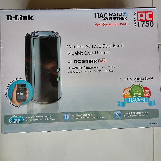BRAND NEW!!! D-link AC1750 Wireless DualBand Gigabit Cloud Router USB 3 ...