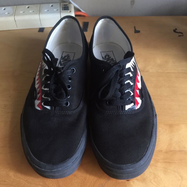 Custom Vans Authentic Shark Teeth, Men's Fashion, Footwear, Sneakers on ...