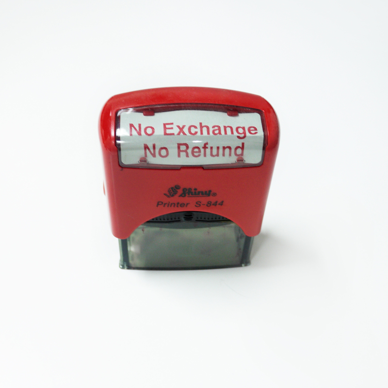 Self-inking "NO EXCHANGE NO REFUND" stamp, Hobbies & Toys, Stationery ...
