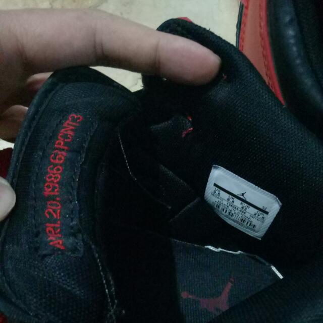 Sepatu Nike Air Jordan Retro 1 Bred Original (rejected) seri jump man ...