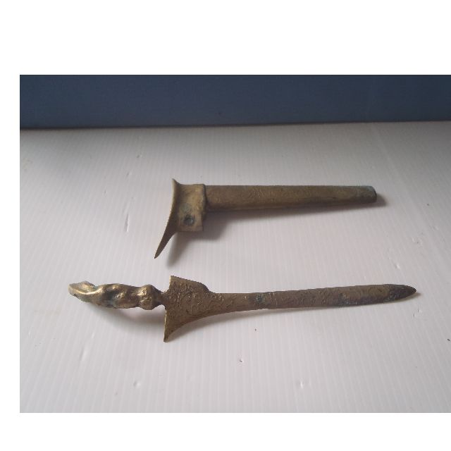 Vintage miniature Java brass keris kris dagger hand made circa: mid ...