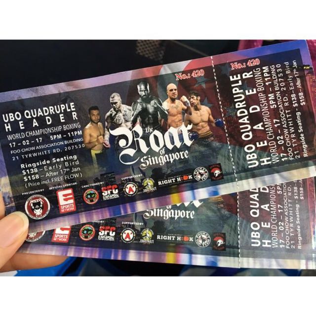 (VIP Ringside Seating) UBO Quadruple Header Roar Of Singapore World ...