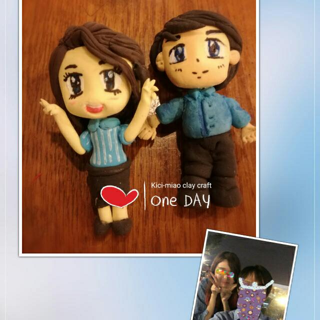 Customs Made Couple Clay, Hobbies & Toys, Stationery & Craft, Handmade ...