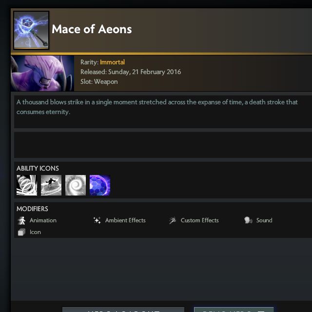 Dota Faceless Void Immortal Weapon - (Mace Of Aeons), Video Gaming ...