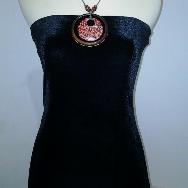 Dress Hitam Model Kemben - Urban & Co (Ori), Bahan Stretch... Blom ...