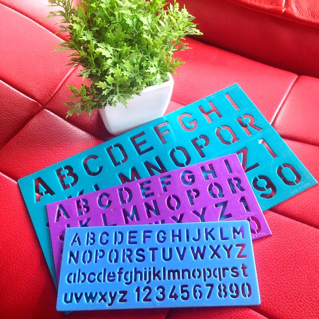 Letter Stencil Set, Hobbies & Toys, Stationary & Craft, Craft Supplies ...