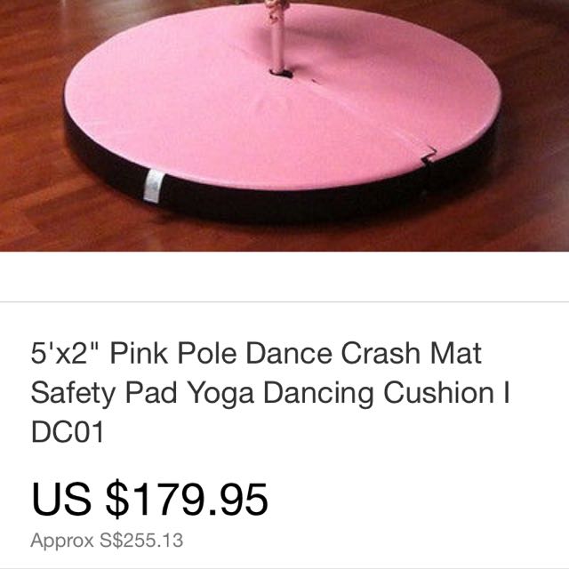 Pole Dancing Crash Mat (pink), Sports Equipment, Exercise & Fitness ...