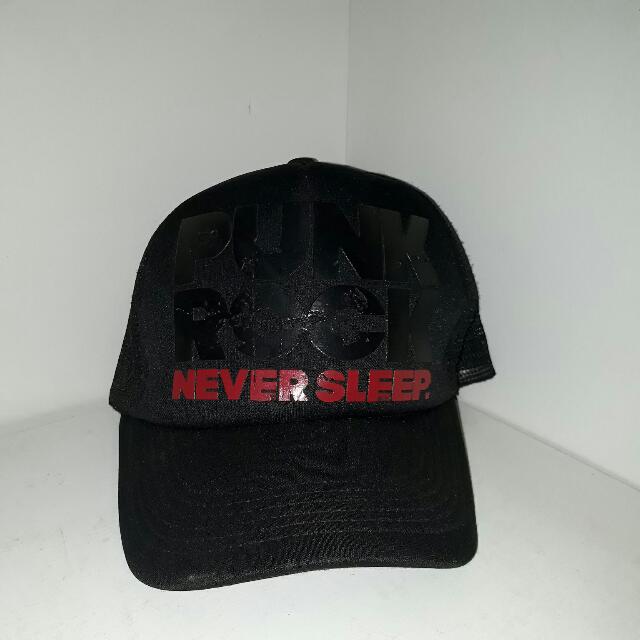 PUNK ROCK NEVER SLEEP cap, Men's Fashion, Watches & Accessories, Caps ...