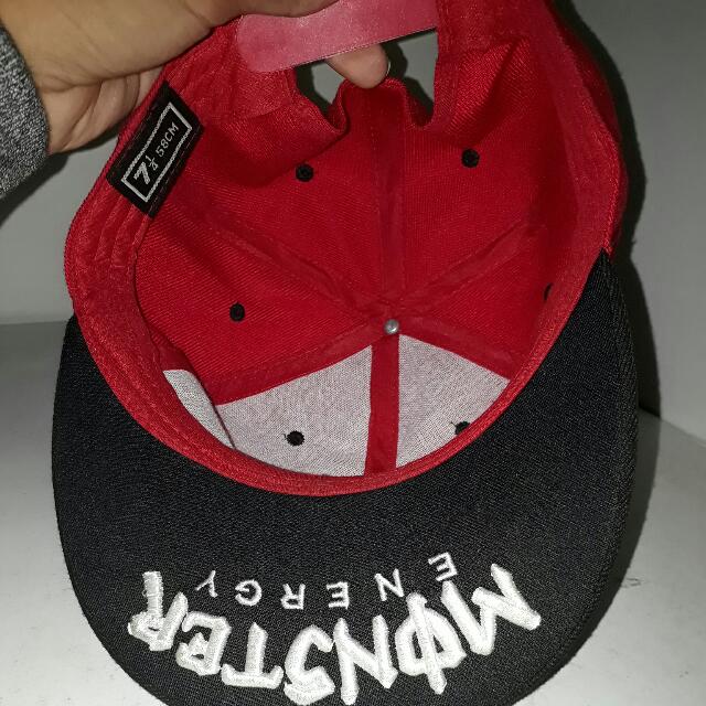 Red Monster cap, Men's Fashion, Watches & Accessories, Caps & Hats on ...