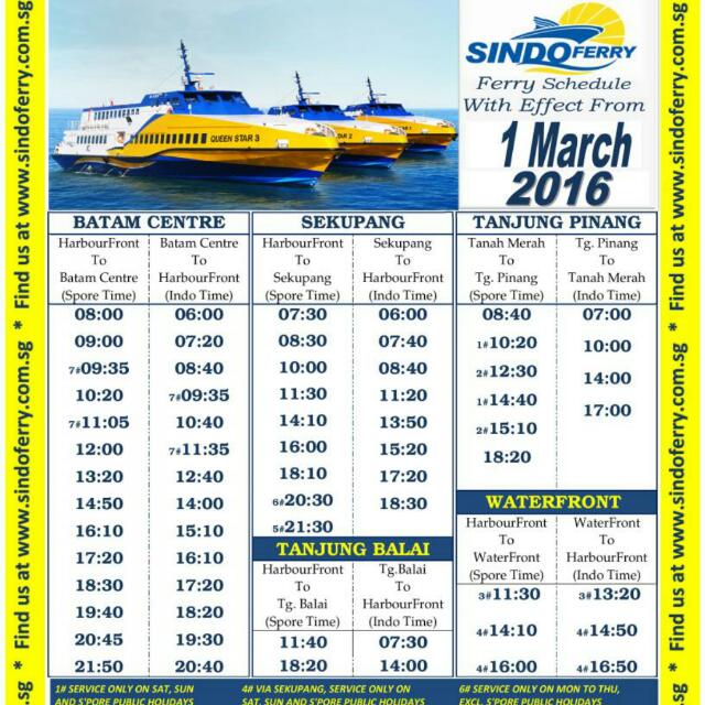 Sindo Ferry Batam Ticket, Tickets & Vouchers, Local Attractions ...