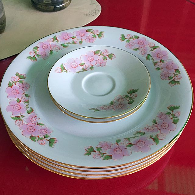 6pc Festival Philippines Goldlined Dinnerware Set, Furniture & Home ...