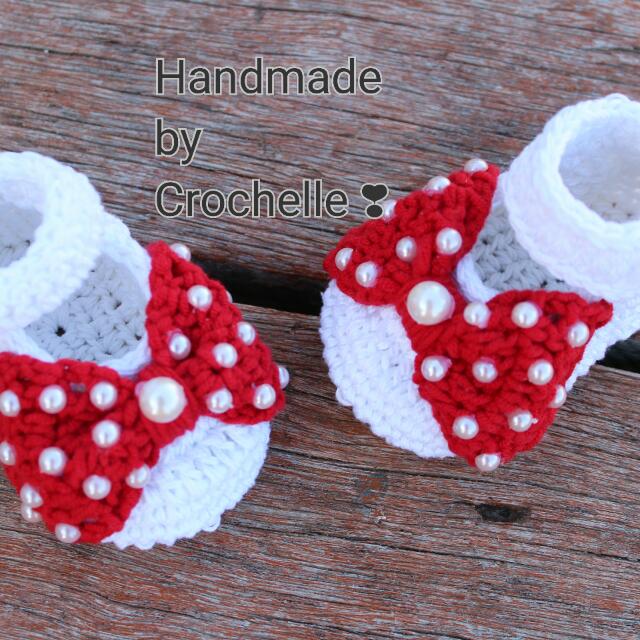 Crochet Baby Ribbon Shoes, Babies & Kids, Babies & Kids Fashion on ...