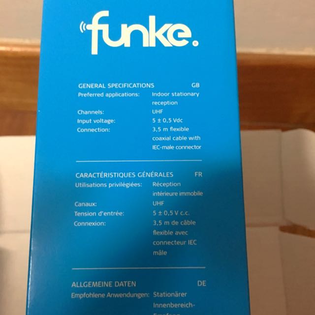 FUNKE Indoor Antenna for Digital TV, TV & Home Appliances, TV ...