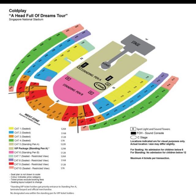 Coldplay VIP Ticket, Tickets & Vouchers, Event Tickets on Carousell