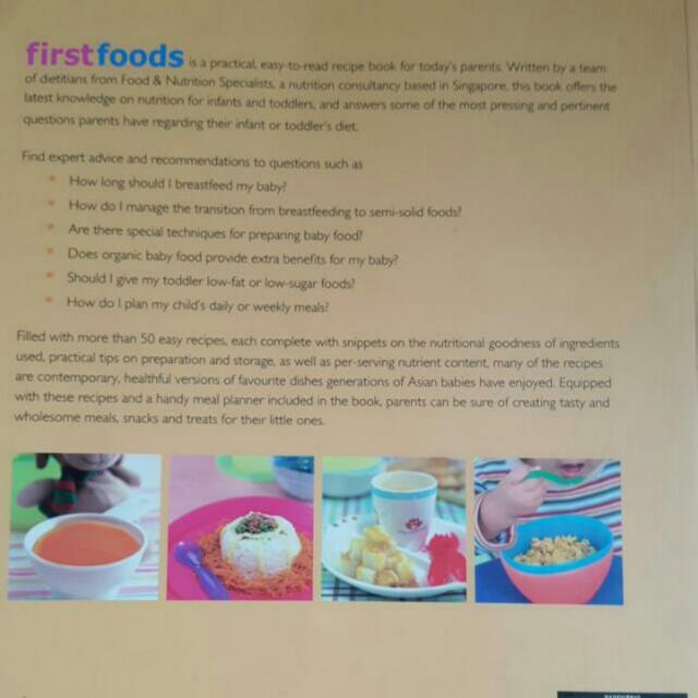 First Foods (Baby Recipe Book), Babies & Kids, Nursing & Feeding ...