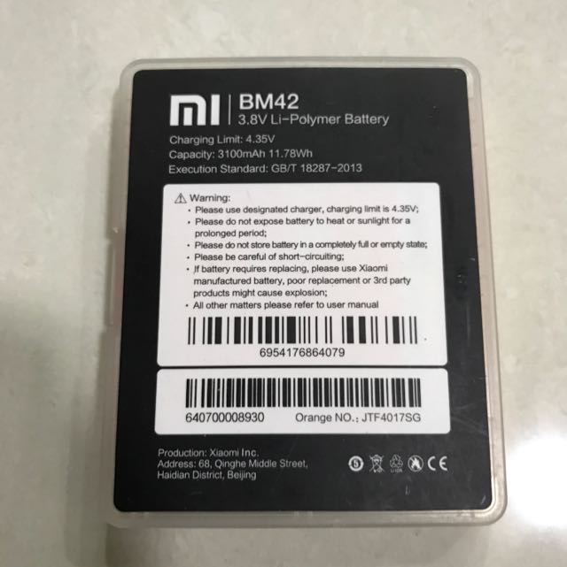 Redmi Battery BM42, Mobile Phones & Gadgets, Mobile & Gadget ...