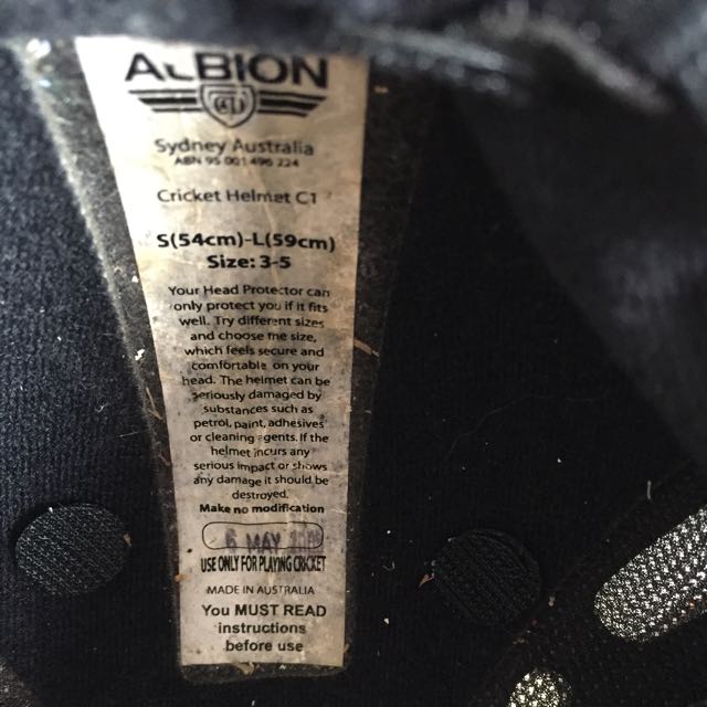 Albion Cricket Helmet With Grill, Sports Equipment, Sports & Games ...