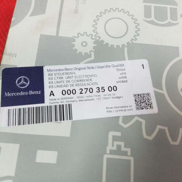 Mercedes S Class W222 7 Speed Gearbox Control Unit .0002703500, TV ...