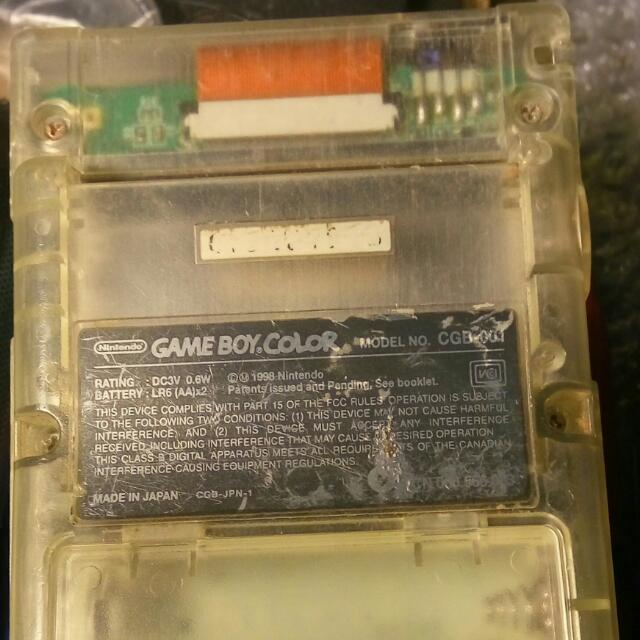 Pre-owned Nintendo Game Boy GameBoy Color Transparent with Pokemon ...
