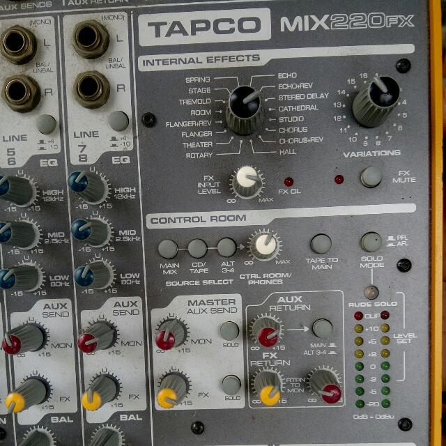 TAPCO MIX 220 FX 8 Channel, Audio, Soundbars, Speakers & Amplifiers on ...