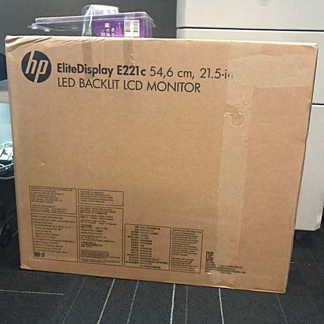 Brand New! HP EliteDisplay E221c Monitor, Computers & Tech, Parts ...