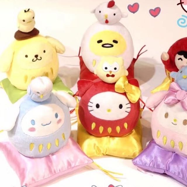 Sanrio Hello Kitty Melody Gutetama Purin Cinnamonroll Chicken Plush ...