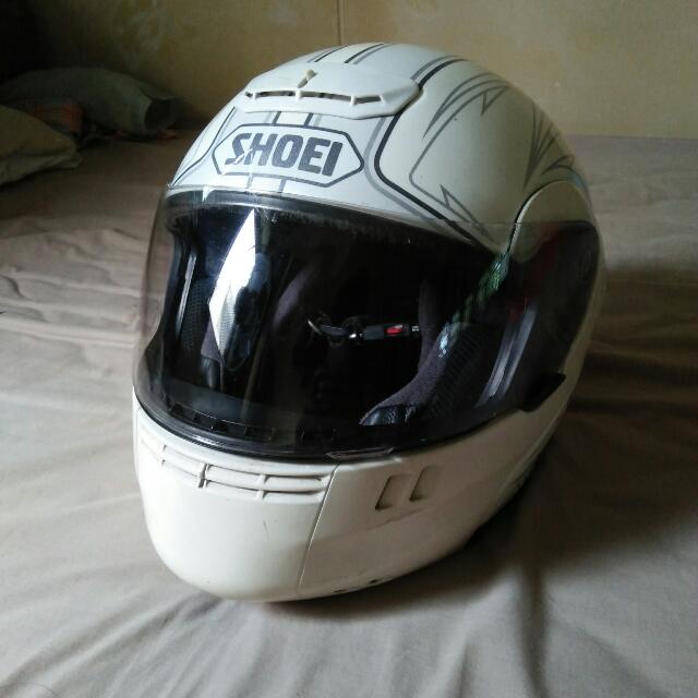 Shoei Syncrotec Flip Up Helmet, Car Accessories on Carousell