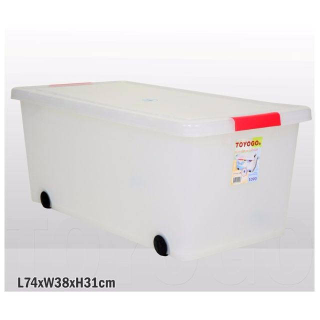 Toyogo large storage containers with wheels (model 1090) - Length 74cm ...