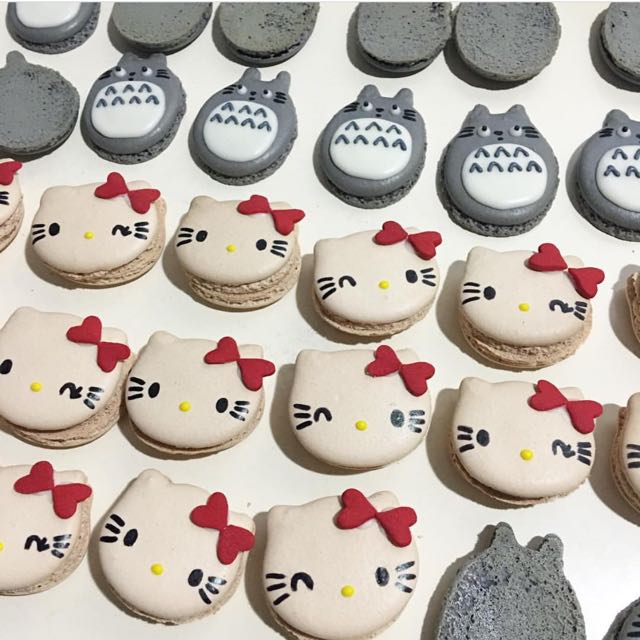 Hello Kitty macarons, Food & Drinks, Homemade Bakes on Carousell